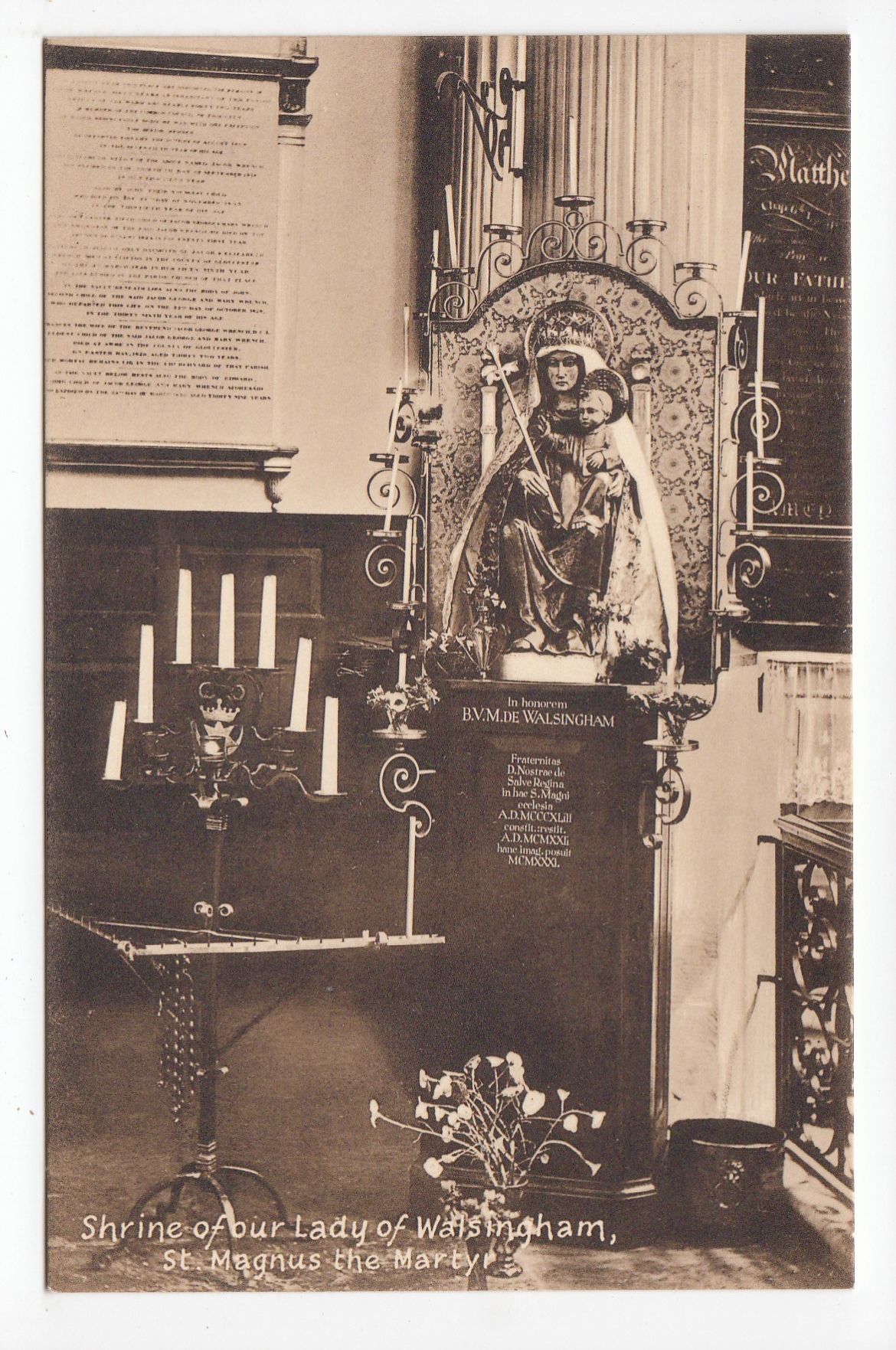 Statue of Our Lady of Walsingham – St Magnus the Martyr